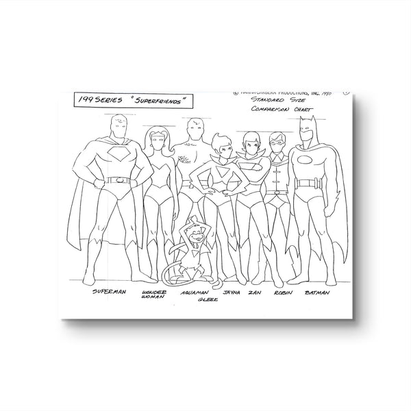 Super Friends Original Production Model Sheet – Sonder Studios